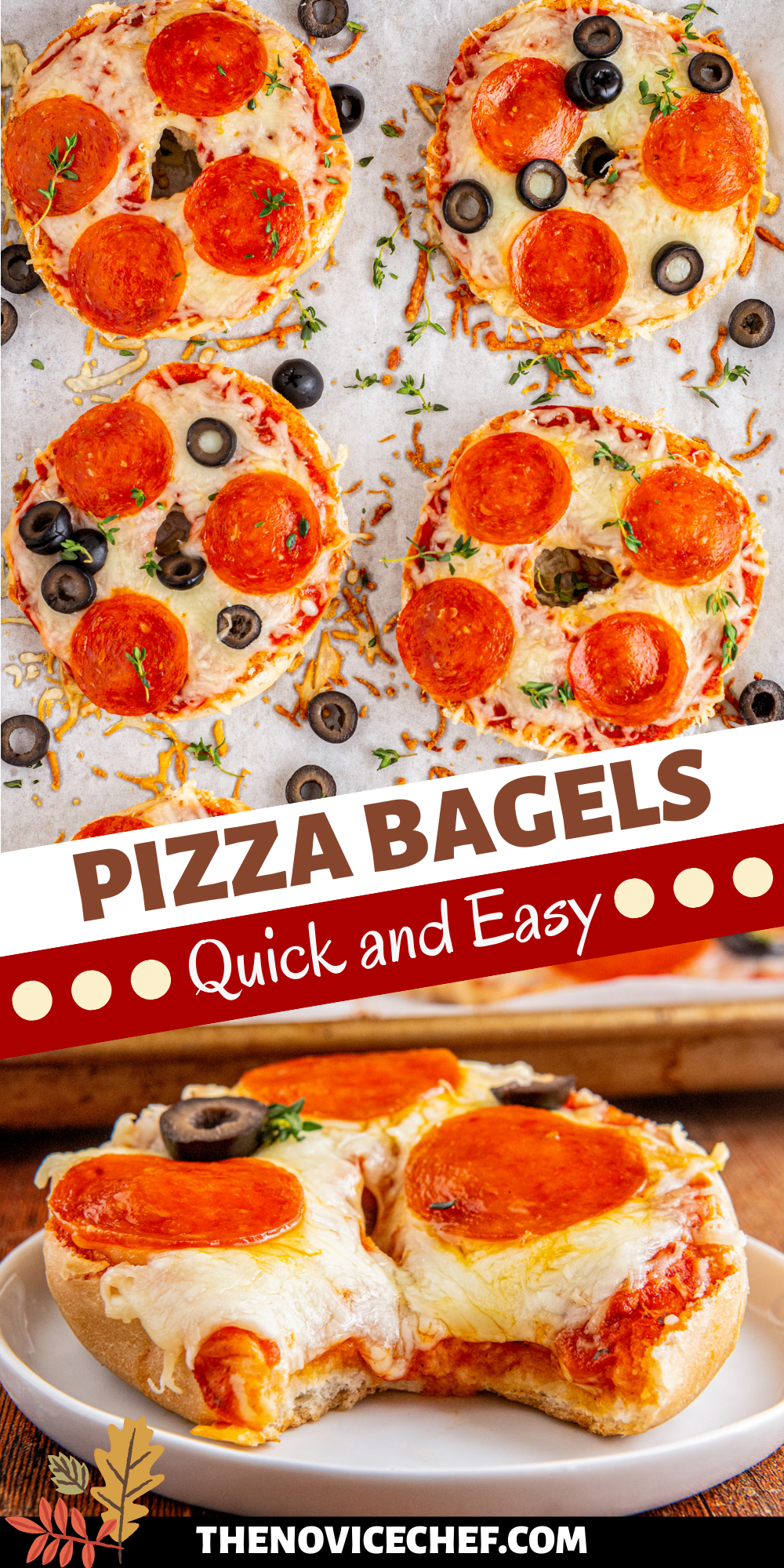 Quick Pizza Bagels | The Novice Chef