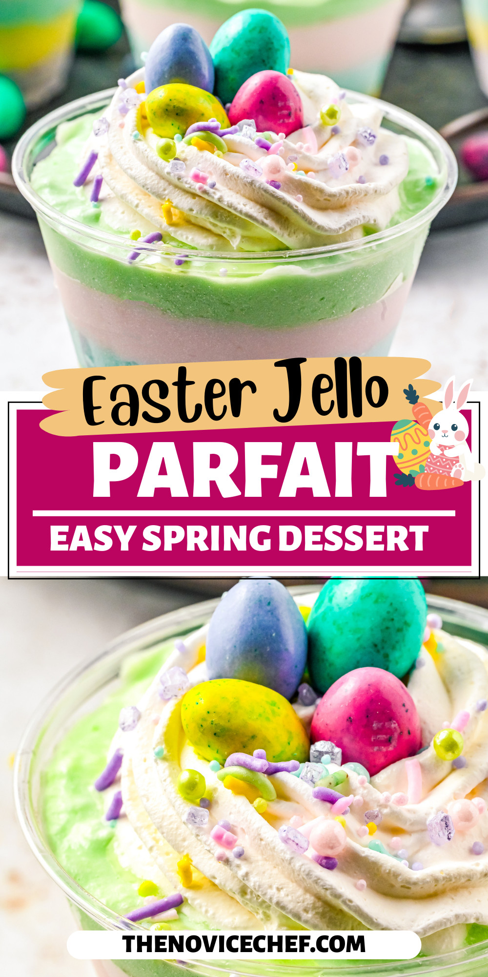 Easter Jello Parfait | The Novice Chef