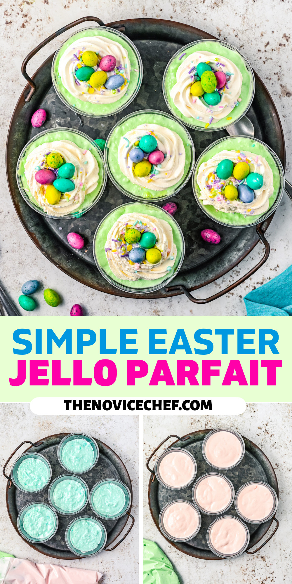 Easter Jello Parfait | The Novice Chef