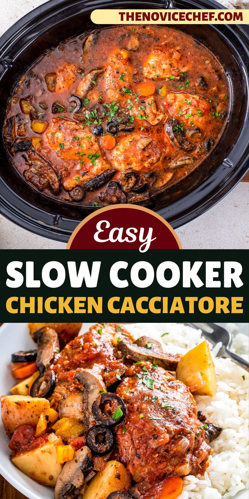 Crockpot Chicken Cacciatore Recipe The Novice Chef