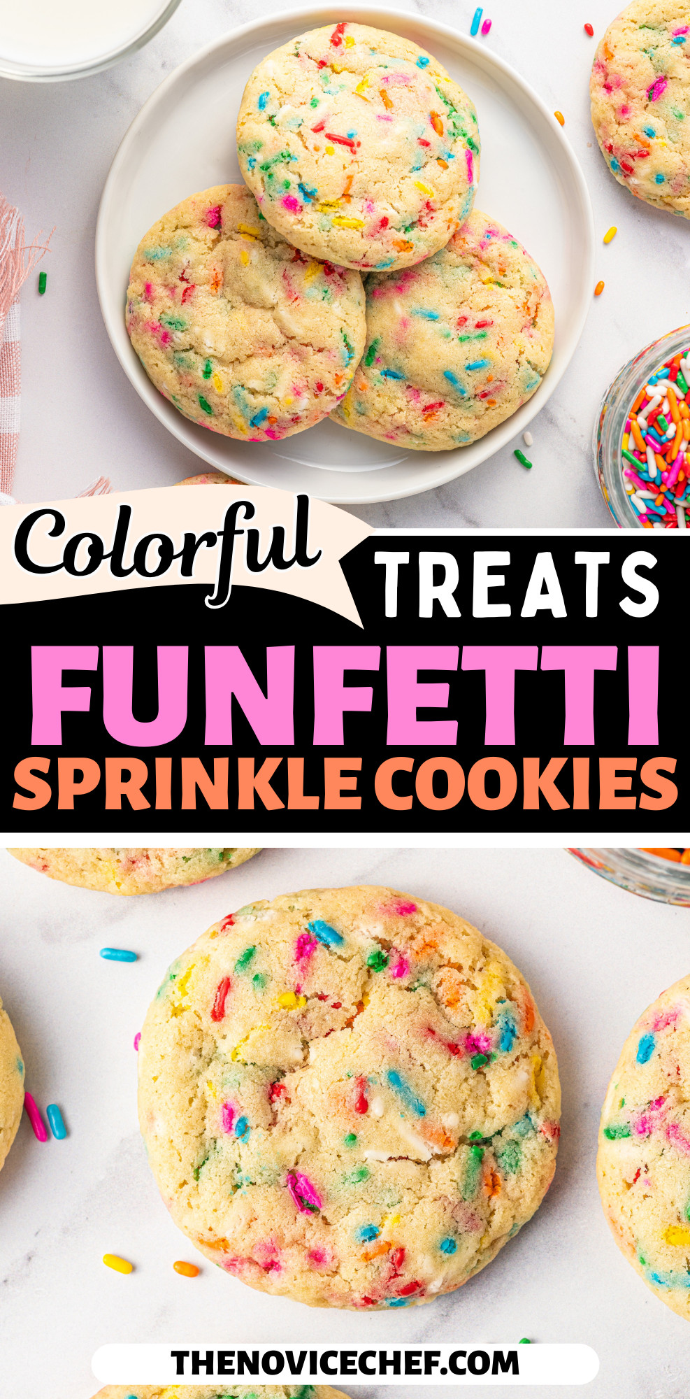 Soft Funfetti Sugar Cookies | The Novice Chef