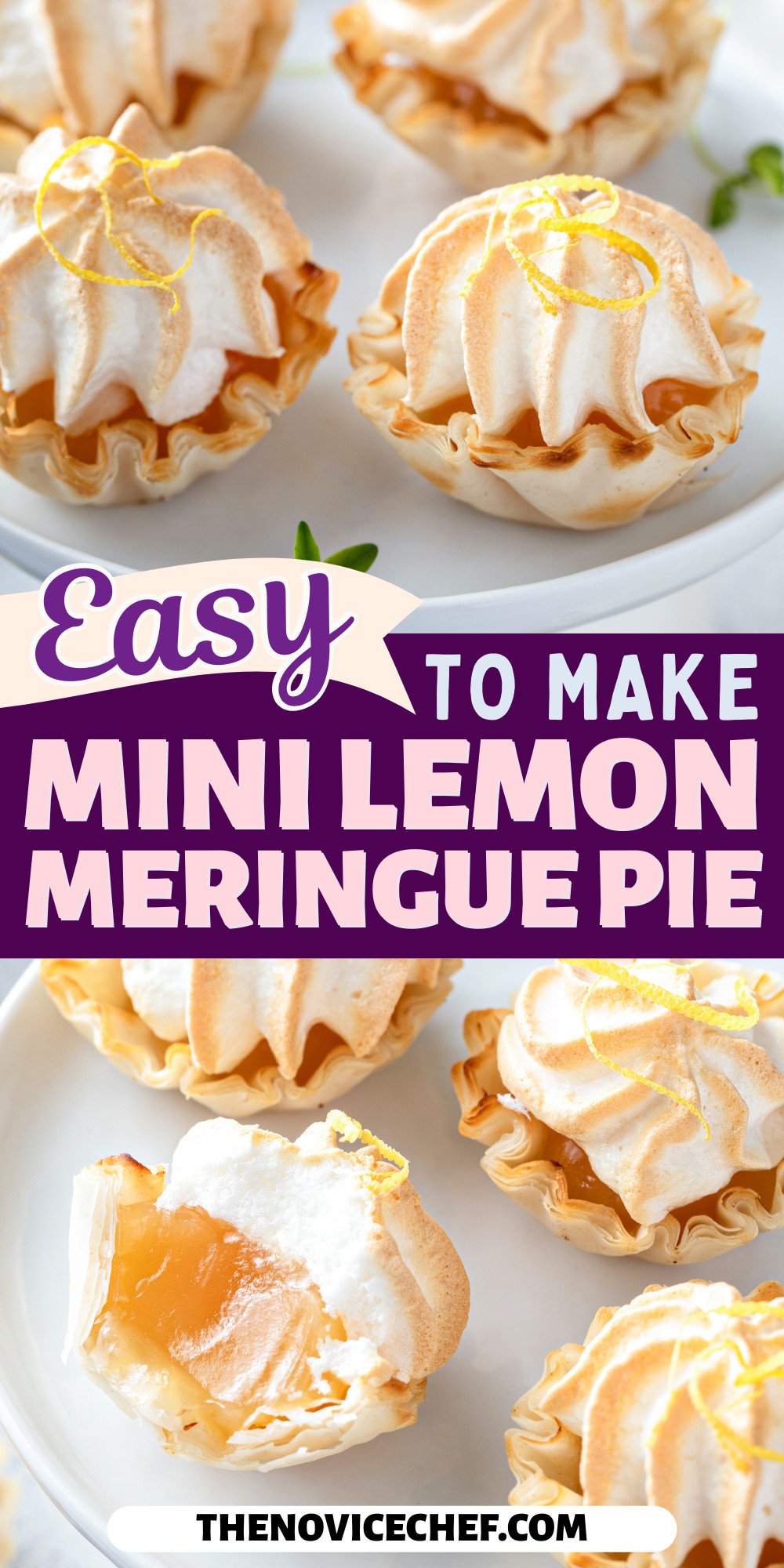 Mini Lemon Meringue Pie Recipe | The Novice Chef