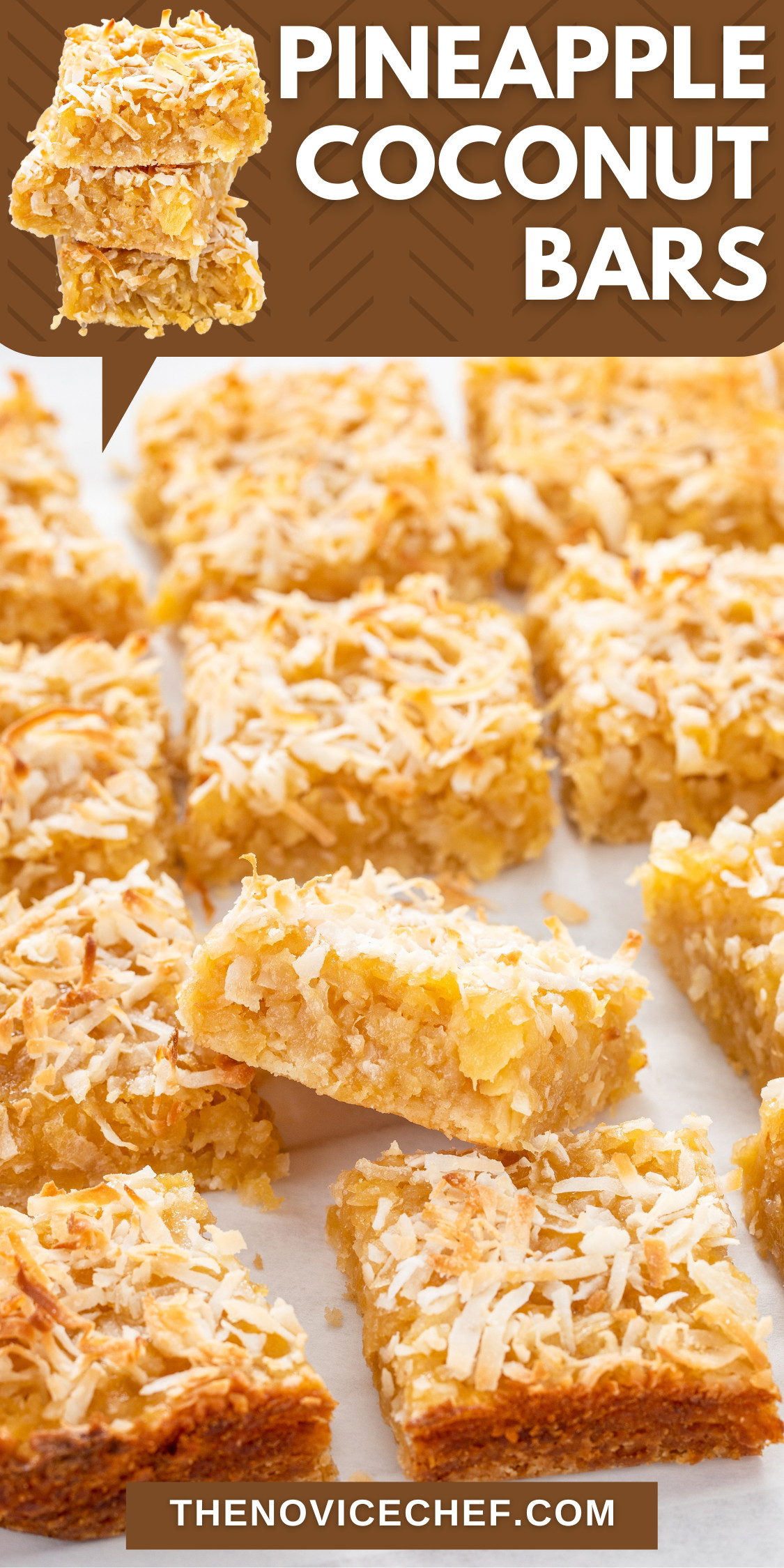 Pineapple Coconut Bars | The Novice Chef