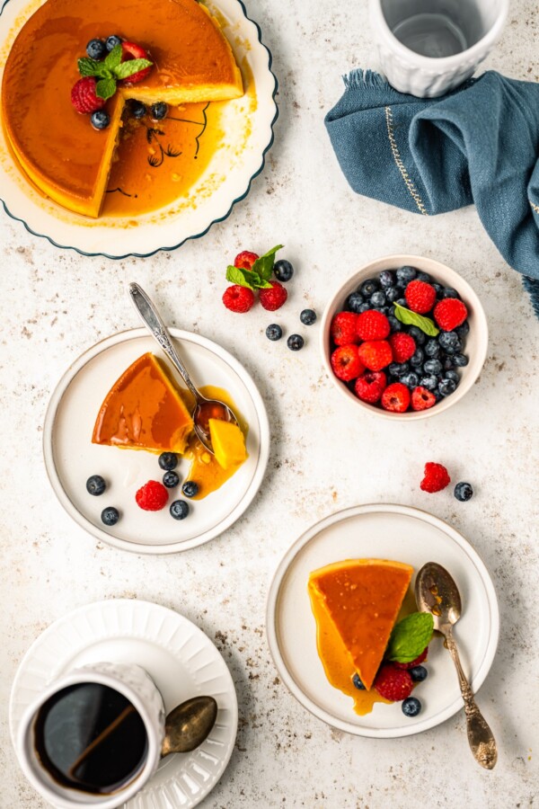 Flan de Queso Recipe | The Novice Chef