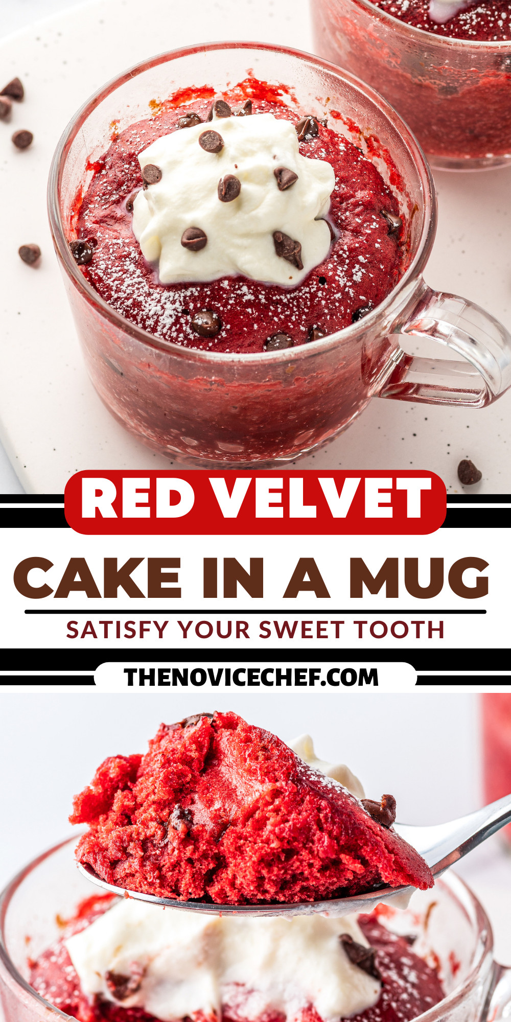 Red Velvet Mug Cake | The Novice Chef