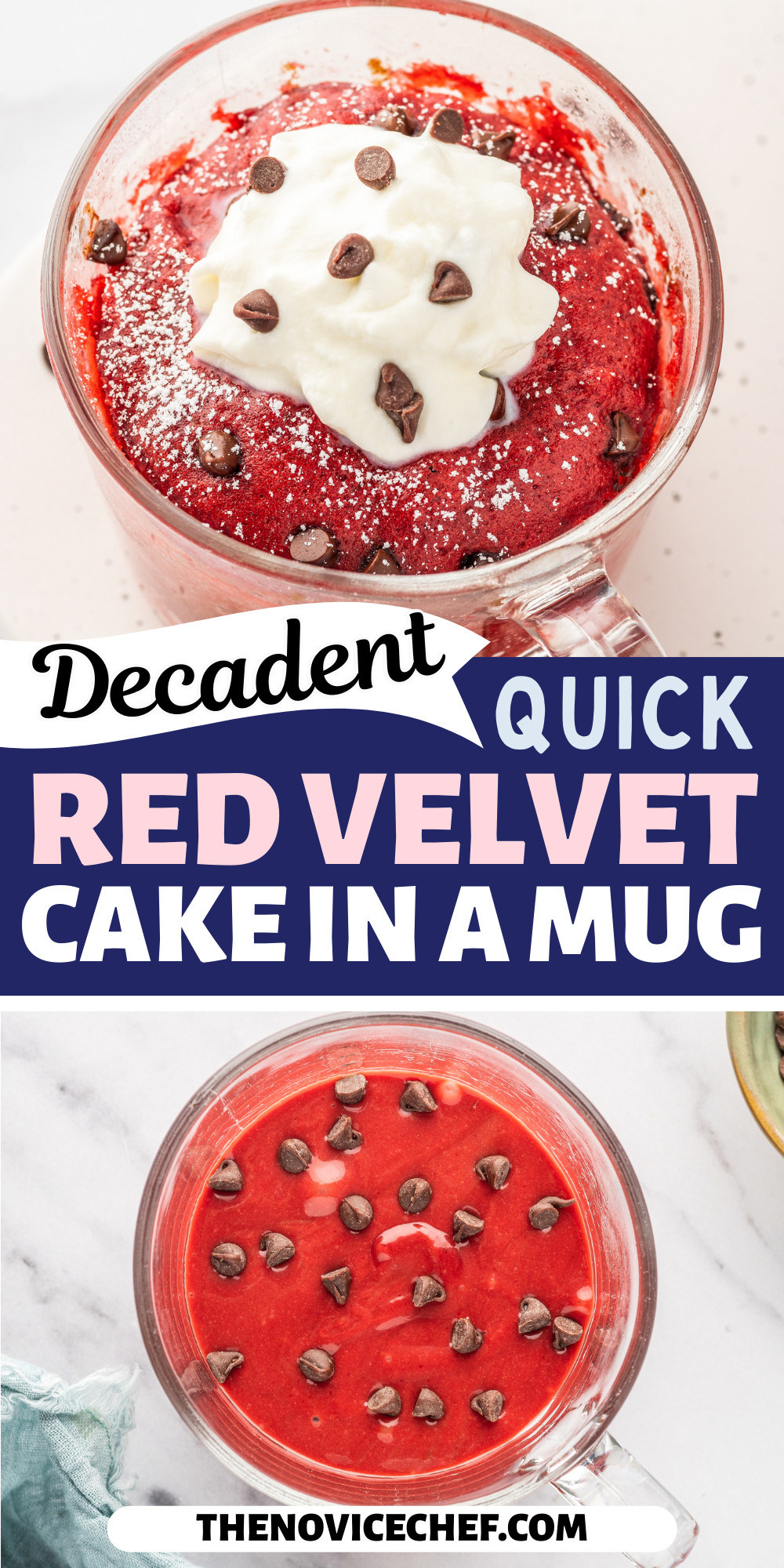 Red Velvet Mug Cake | The Novice Chef