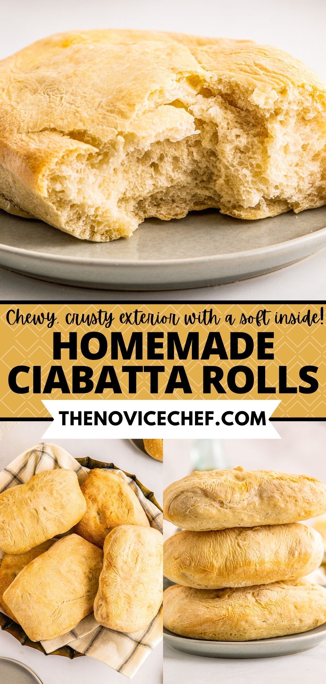 Easy Ciabatta Rolls | The Novice Chef