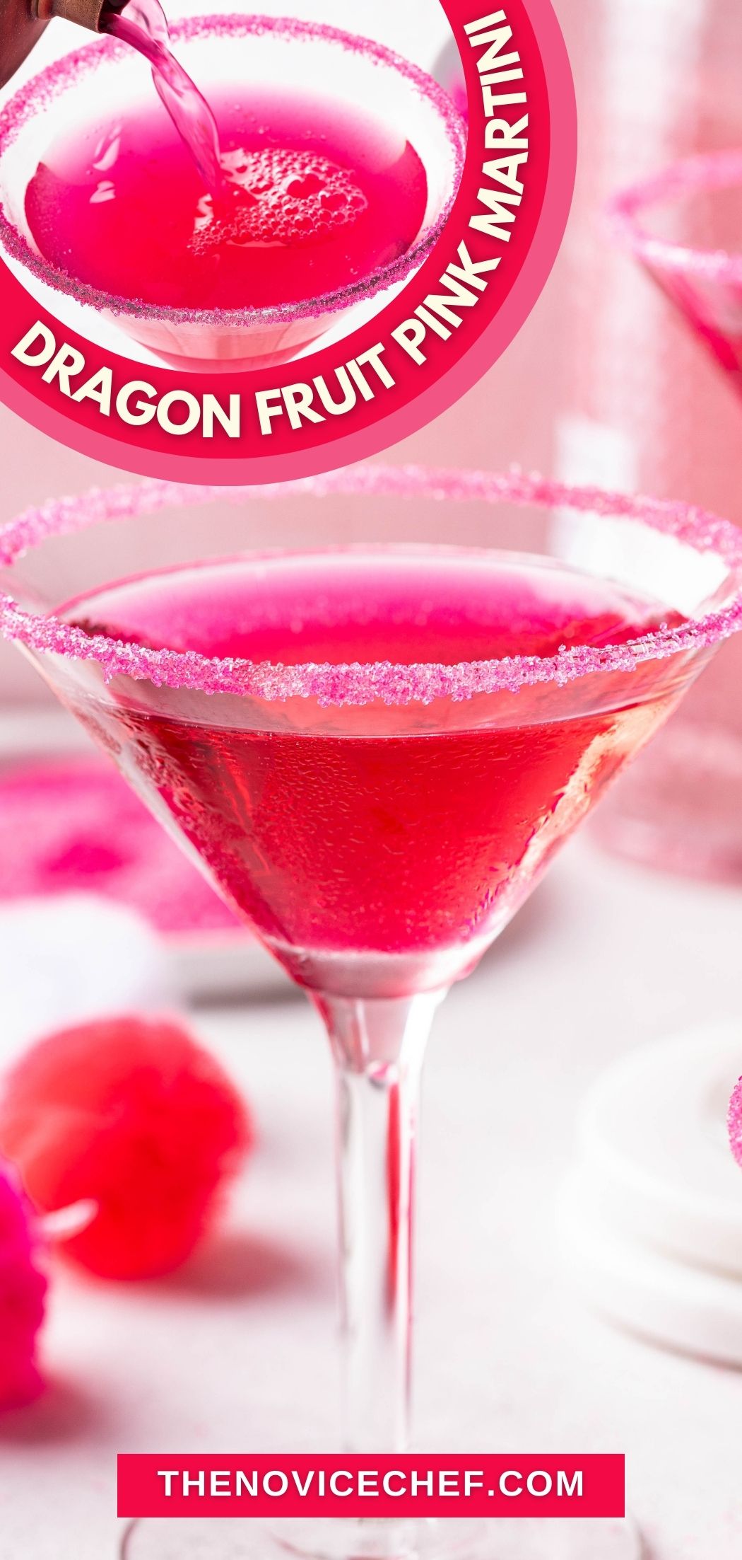 Dragon Fruit Pink Martini – The Novice Chef