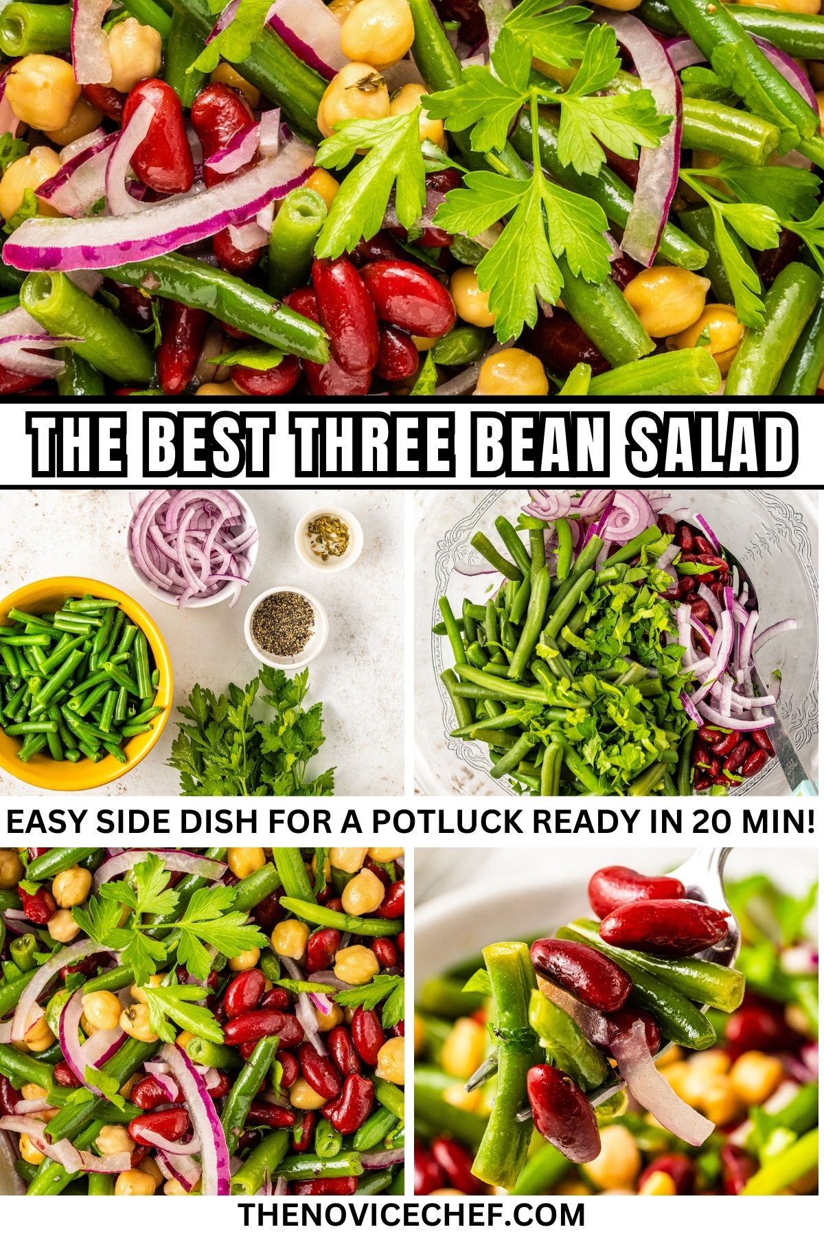 Three Bean Salad Recipe | The Novice Chef