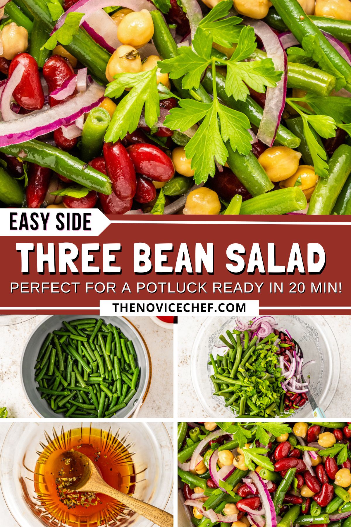 Three Bean Salad Recipe | The Novice Chef