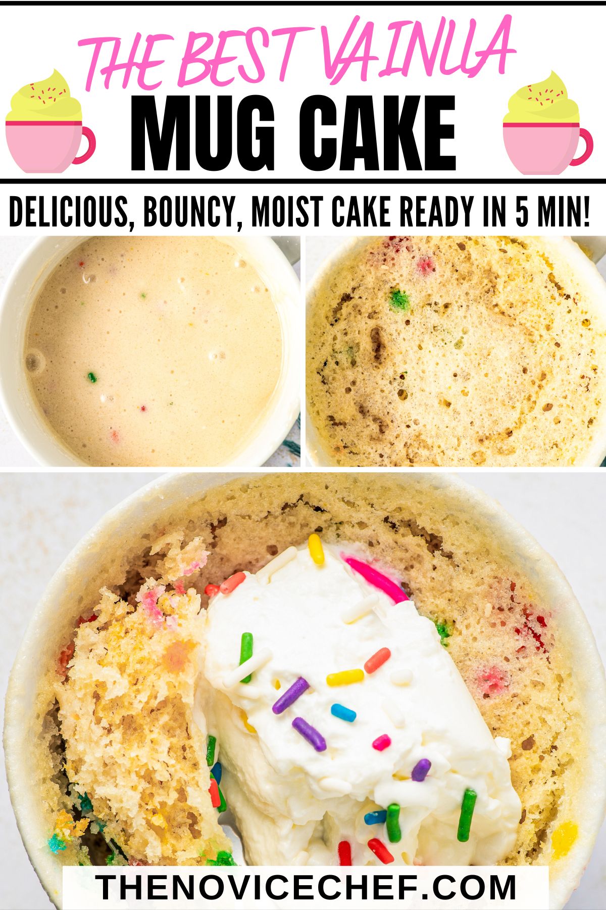 Vanilla Mug Cake | The Novice Chef
