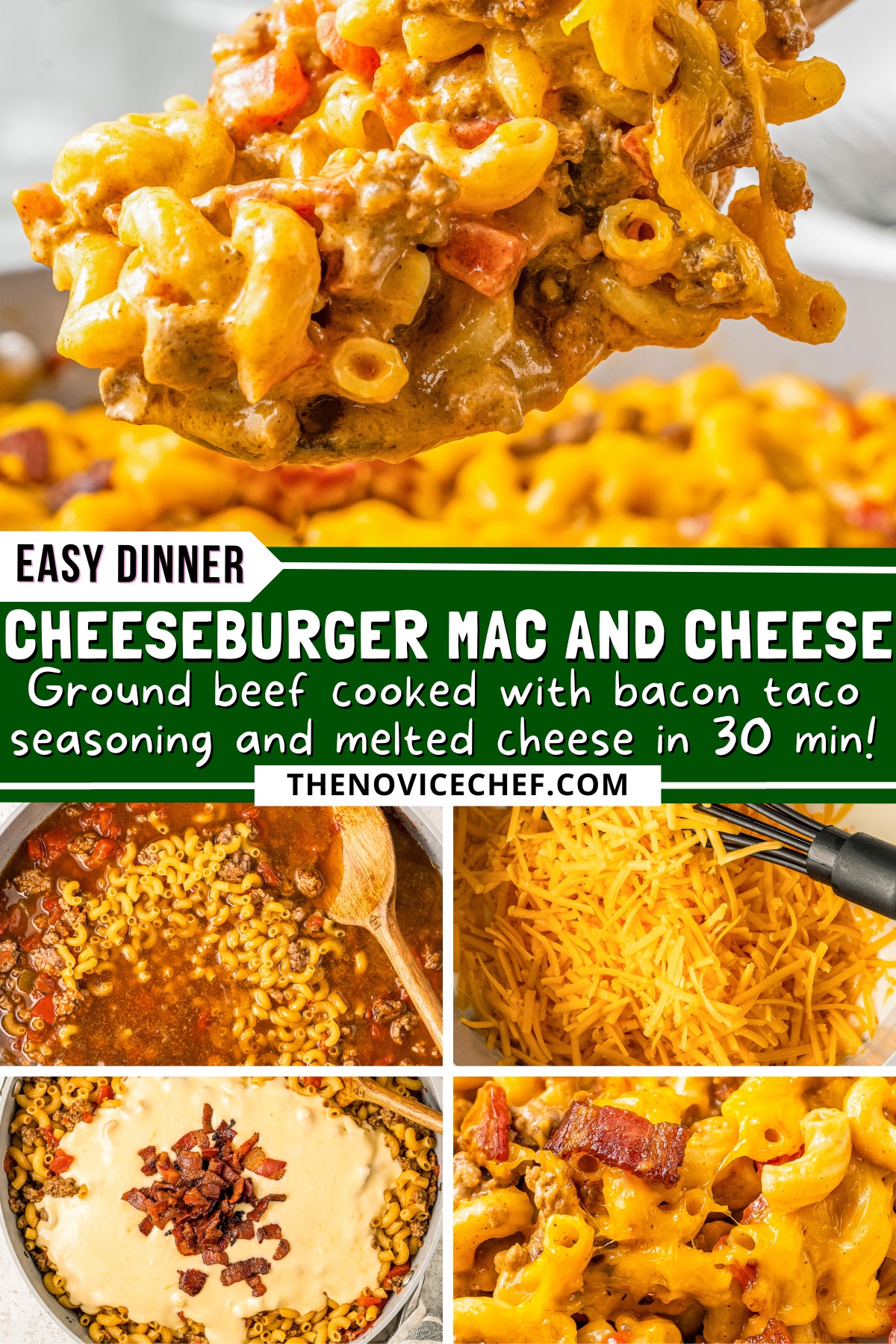Cheeseburger Macaroni - The Novice Chef