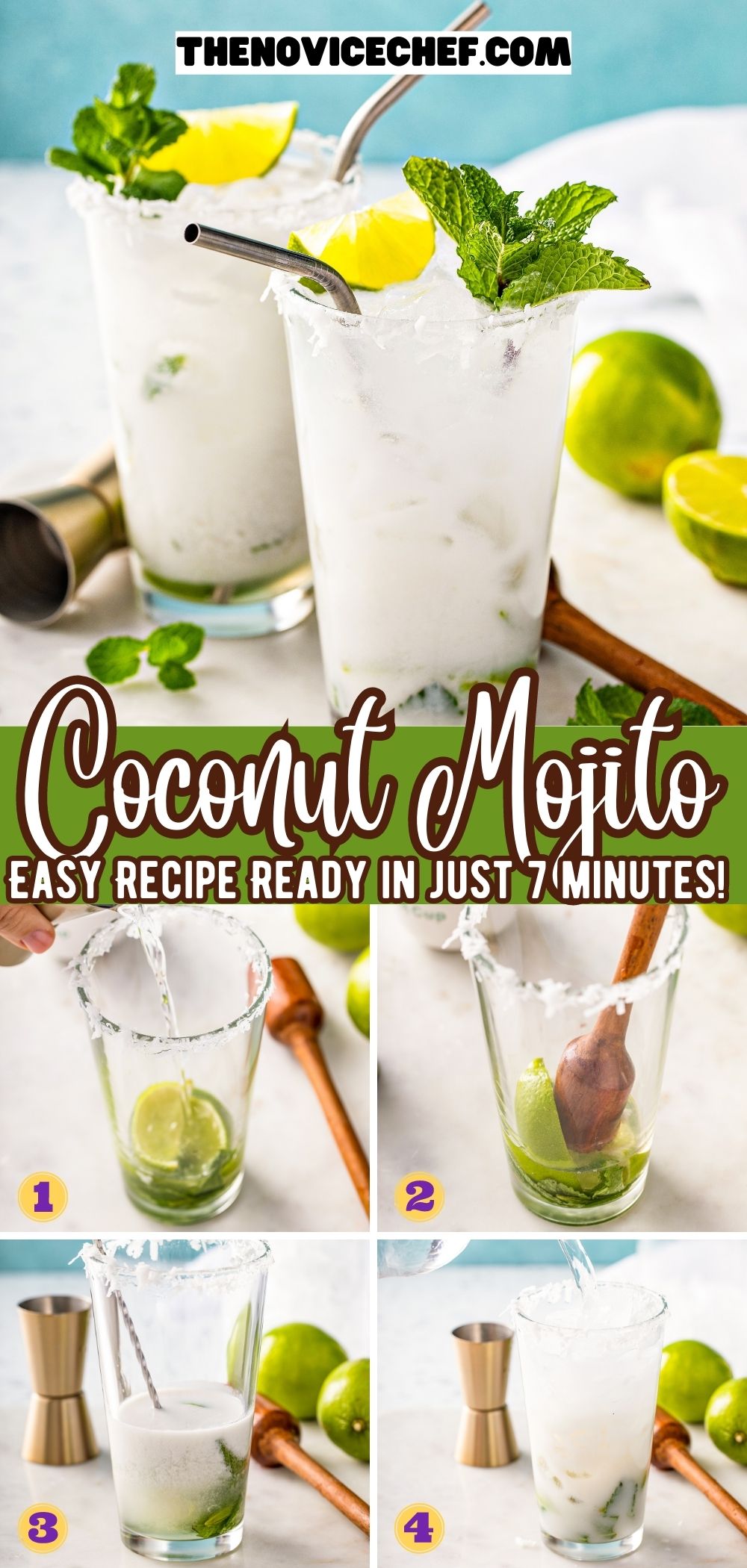 Coconut Mojito Recipe | The Novice Chef