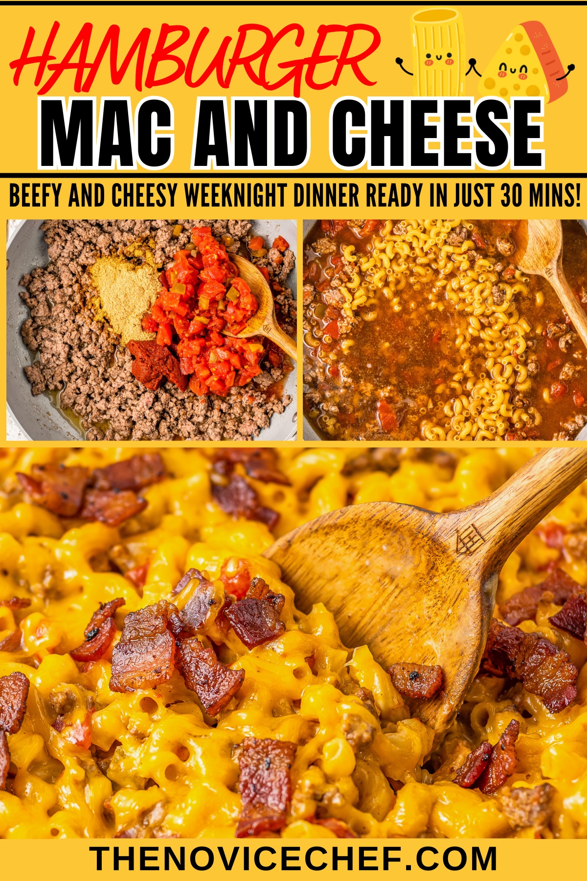 Cheeseburger Macaroni - The Novice Chef