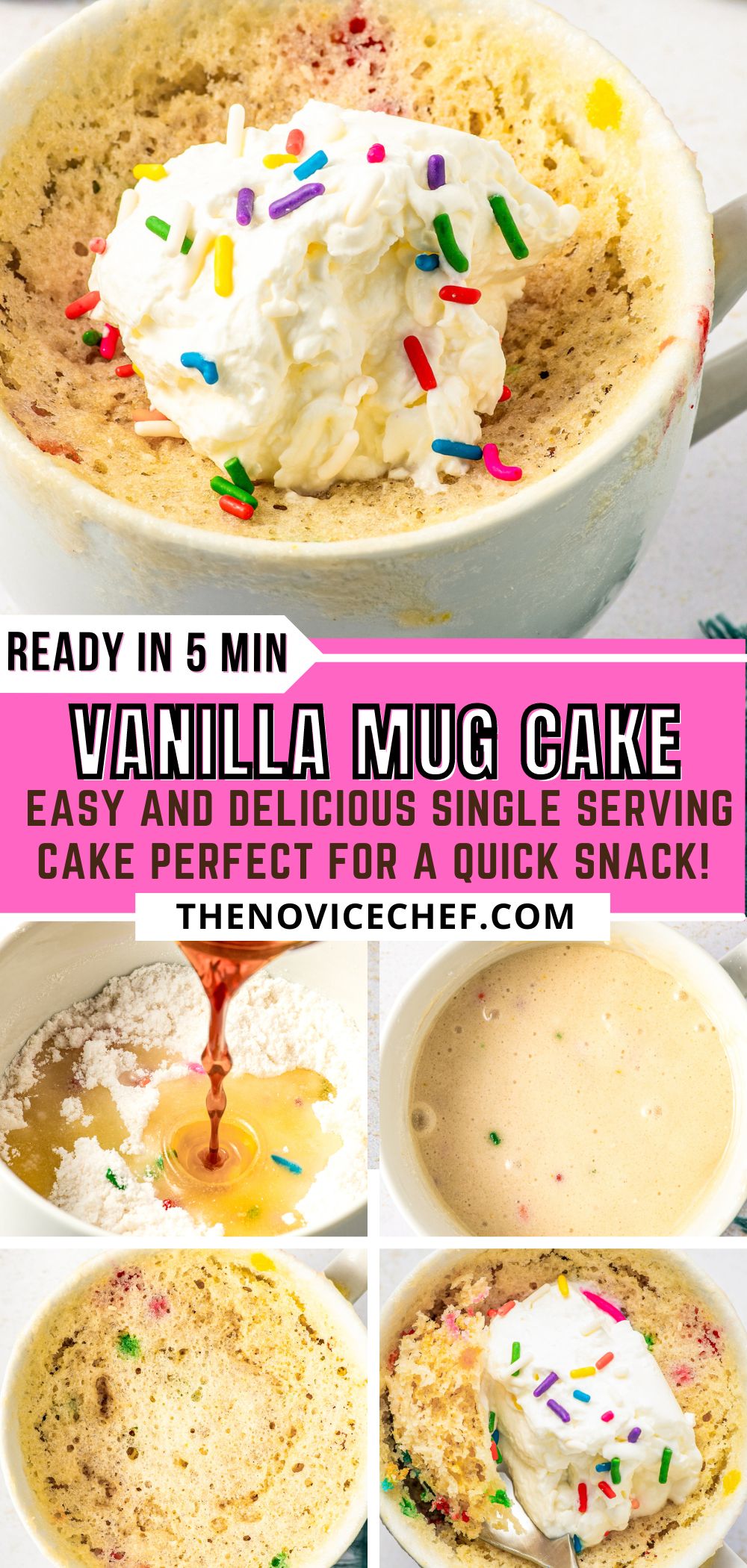 Vanilla Mug Cake | The Novice Chef