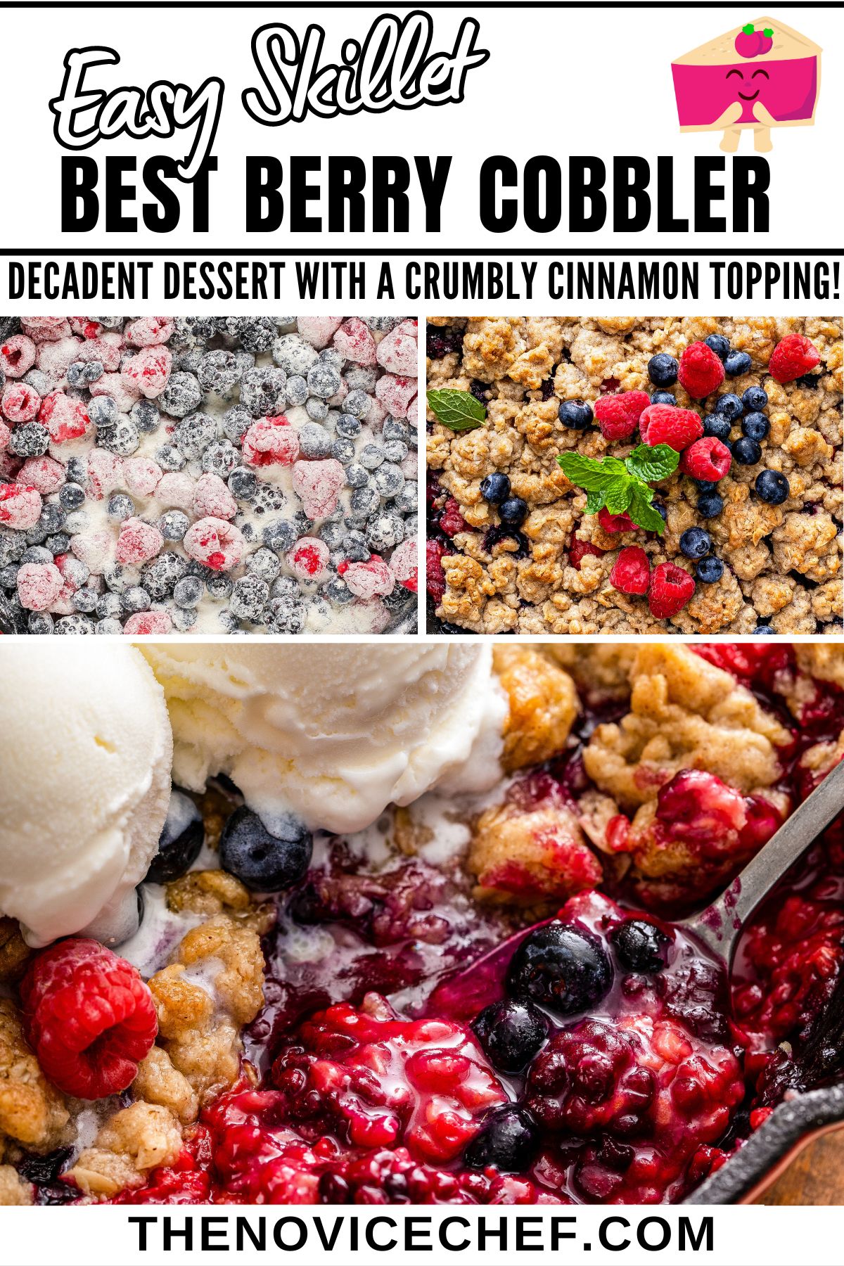 Best Mixed Berry Cobbler Recipe | The Novice Chef