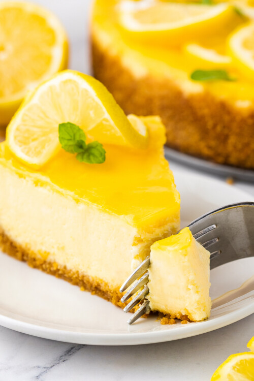 Lemon Cheesecake Recipe With Lemon Curd | The Novice Chef