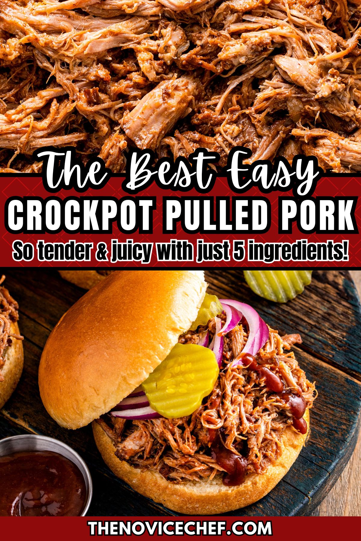 Easy Slow Cooker Pulled Pork Recipe (Only 5 Ingredients!)