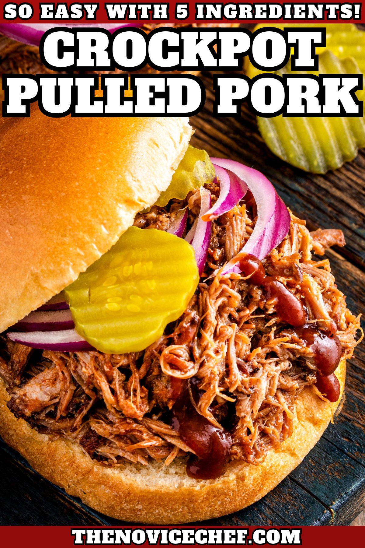 Easy Slow Cooker Pulled Pork Recipe (Only 5 Ingredients!)