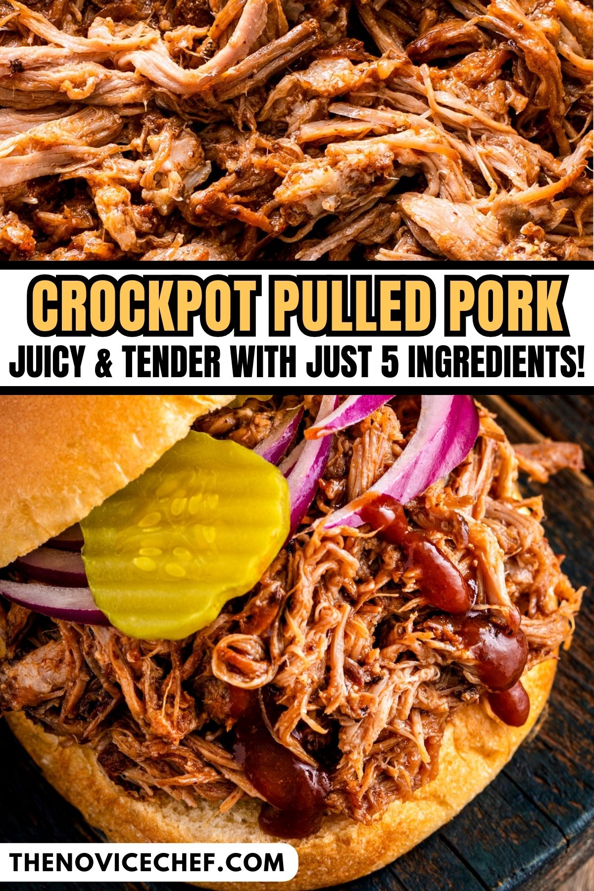 Easy Slow Cooker Pulled Pork Recipe (Only 5 Ingredients!)