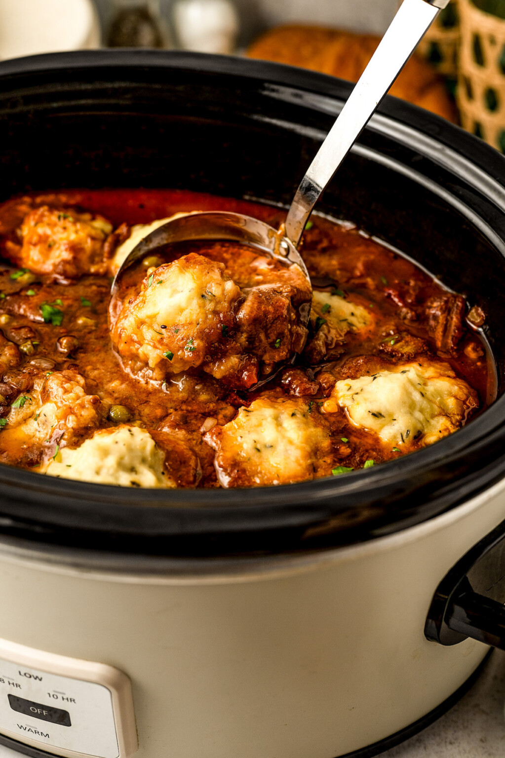 Crockpot Beef Stew with Dumplings | The Novice Chef