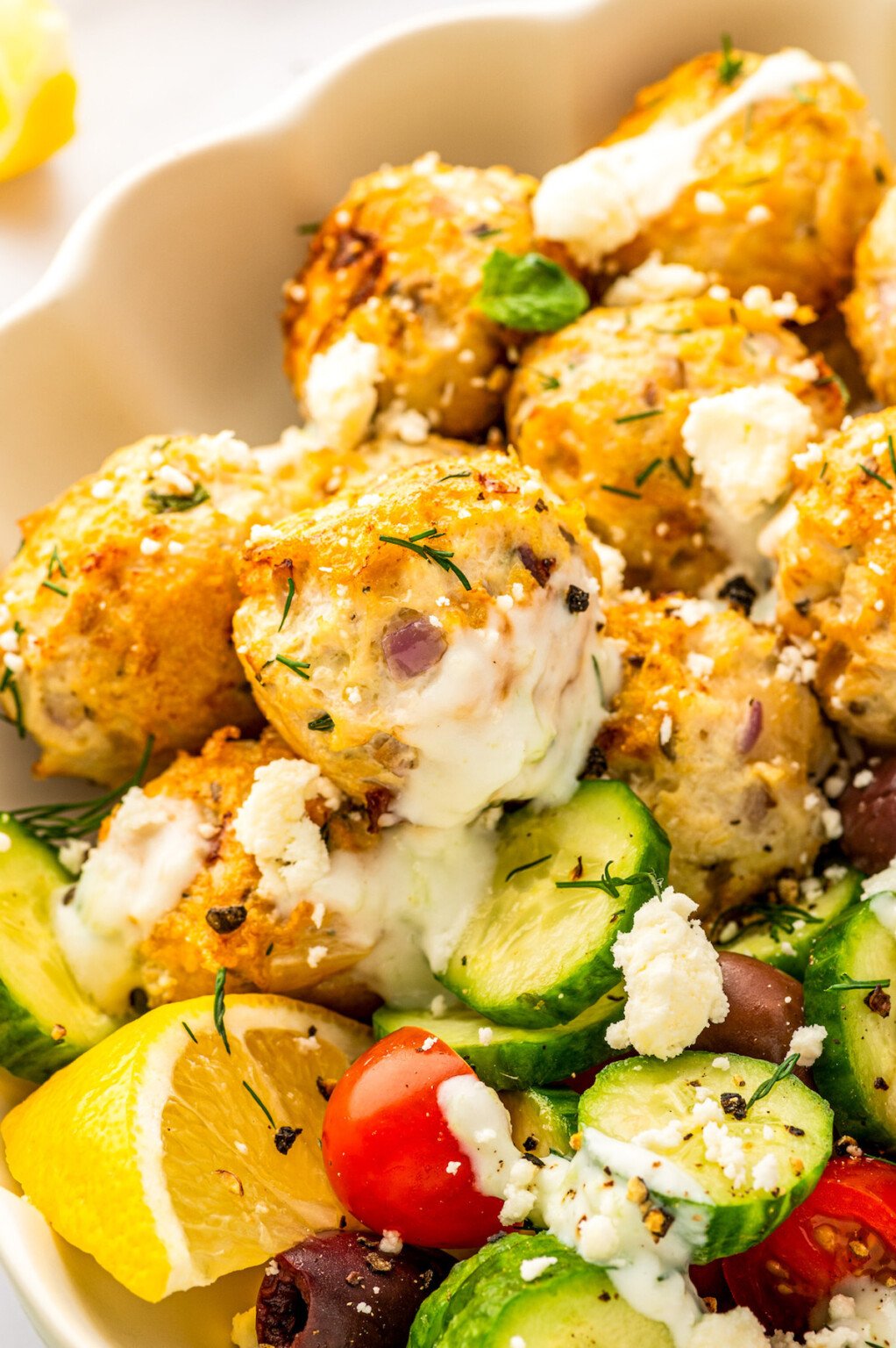 Greek Chicken Meatballs Recipe | The Novice Chef