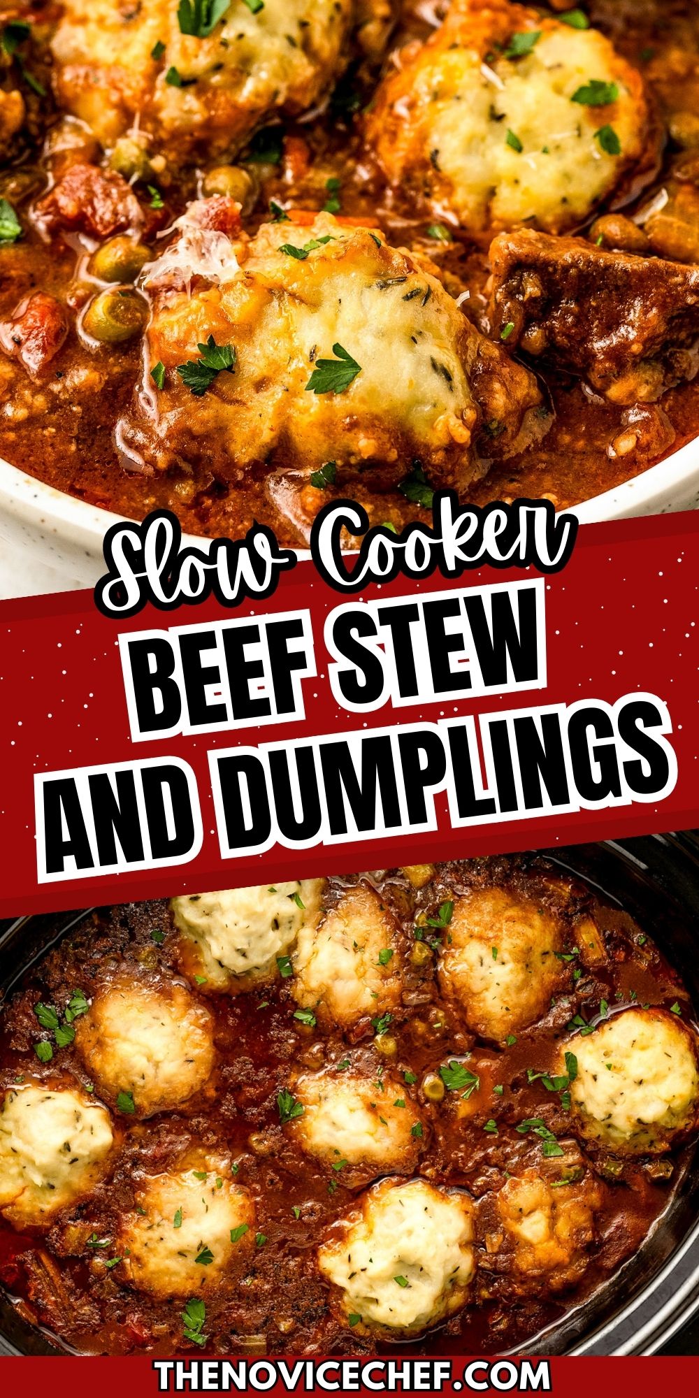 Crockpot Beef Stew with Dumplings | The Novice Chef