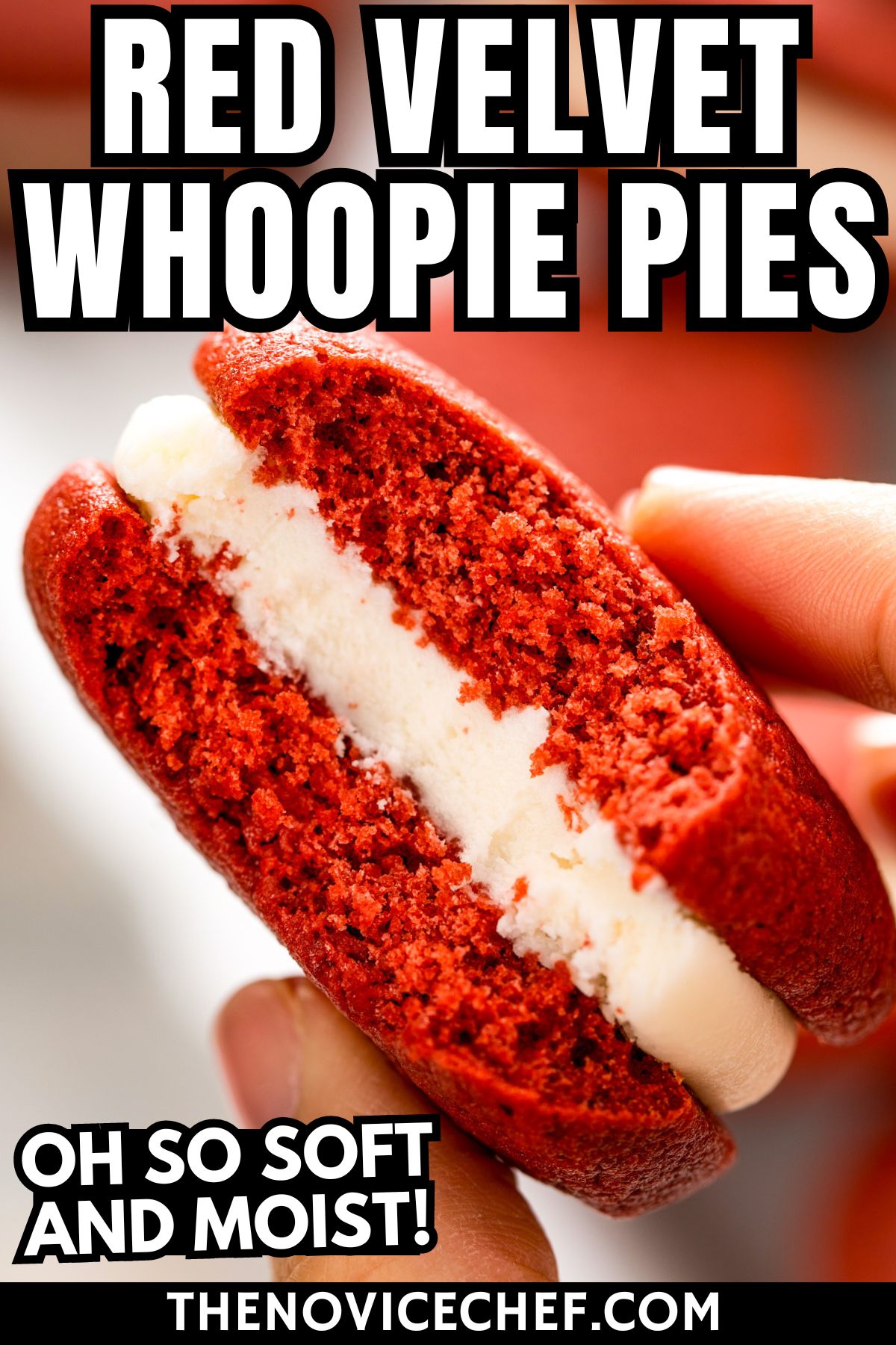Soft Red Velvet Whoopie Pies Recipe | The Novice Chef