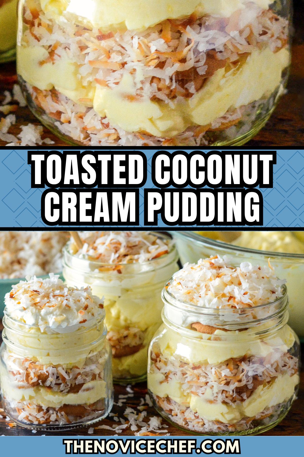 Toasted Coconut Cream Pudding Recipe | The Novice Chef