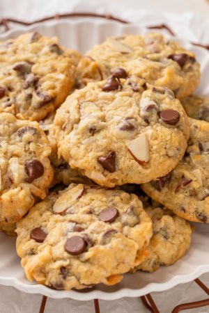 Soft and Chewy Almond Joy Cookies