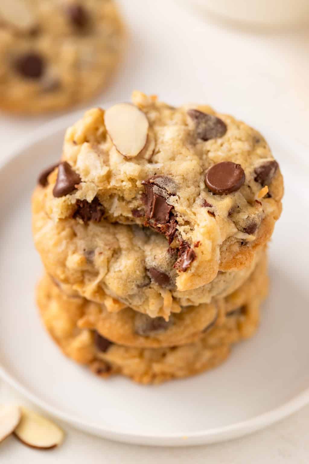 Soft and Chewy Almond Joy Cookies