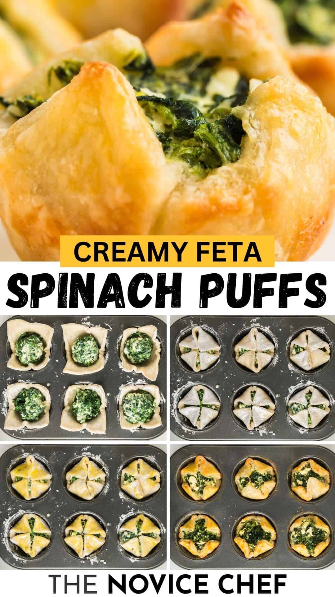 Creamy Feta Spinach Puffs Recipe – The Novice Chef