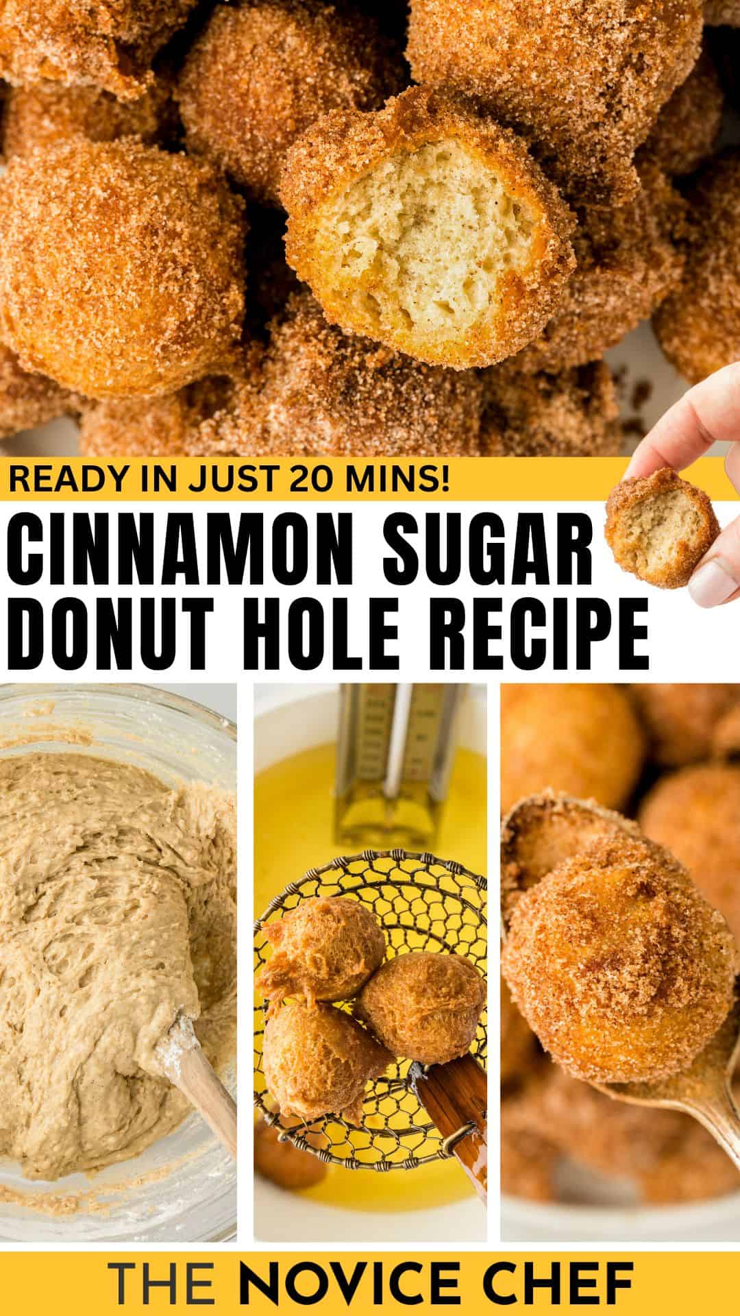 Easy Cinnamon Sugar Donut Holes Recipe